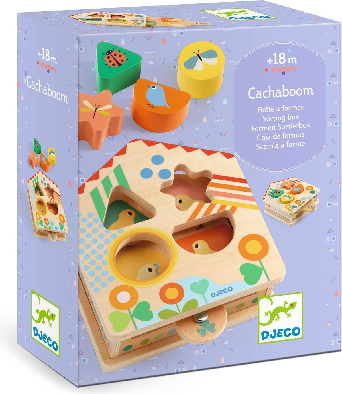 Cachaboom Wooden Shape Sorting Box — Piccolo Mondo Toys