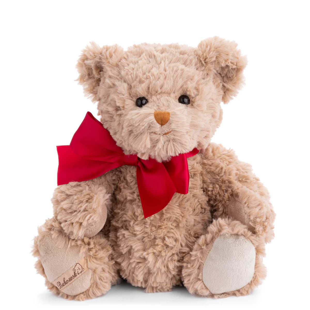 Christian Teddy Bear with Red Bow — Piccolo Mondo Toys