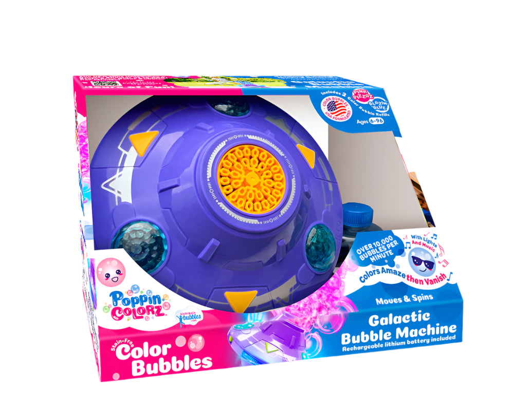 Poppin Colorz Galactic Bubble Machine — Piccolo Mondo Toys