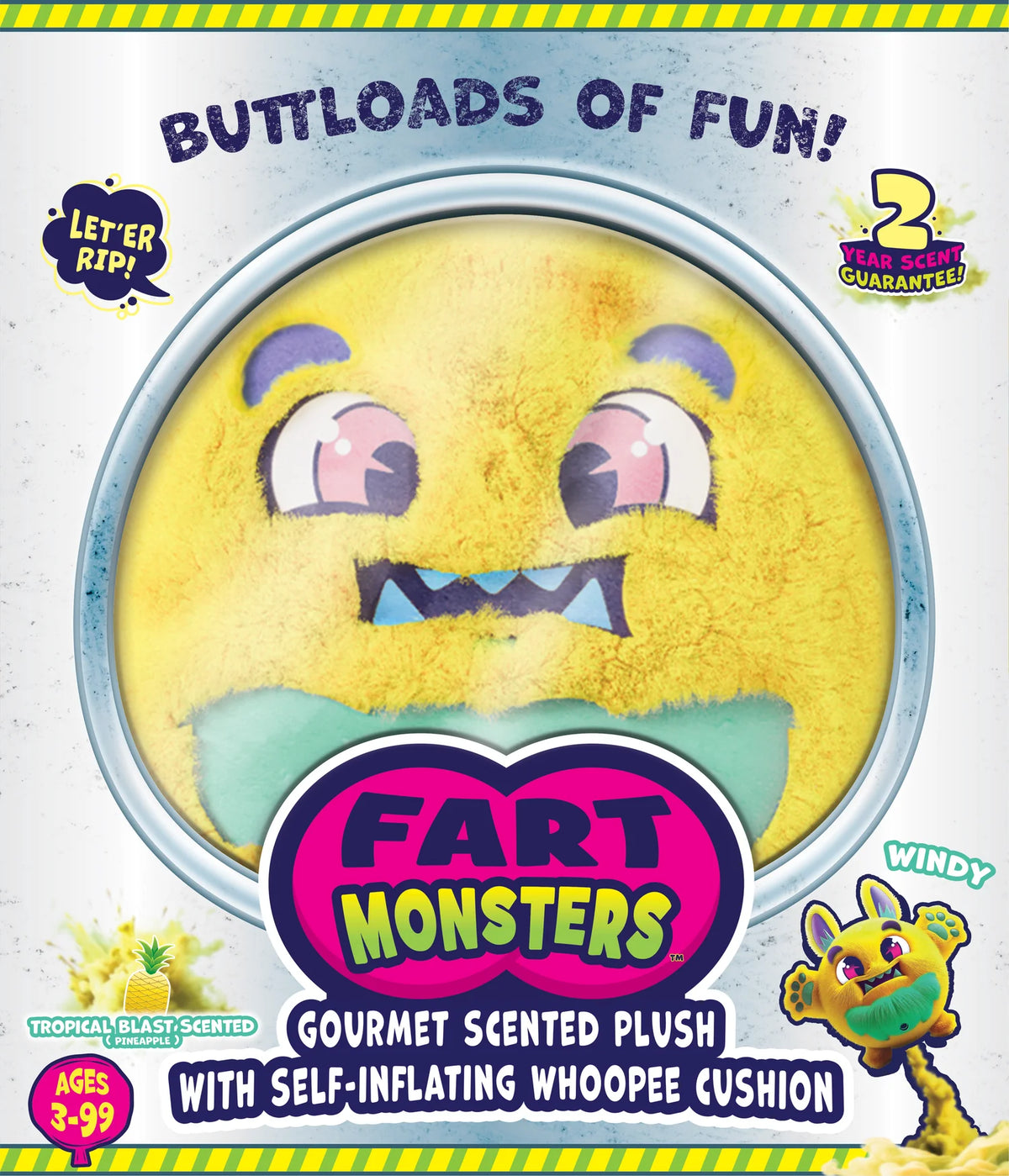 Windy Fart Monster Pineapple Scented Plush — Piccolo Mondo Toys