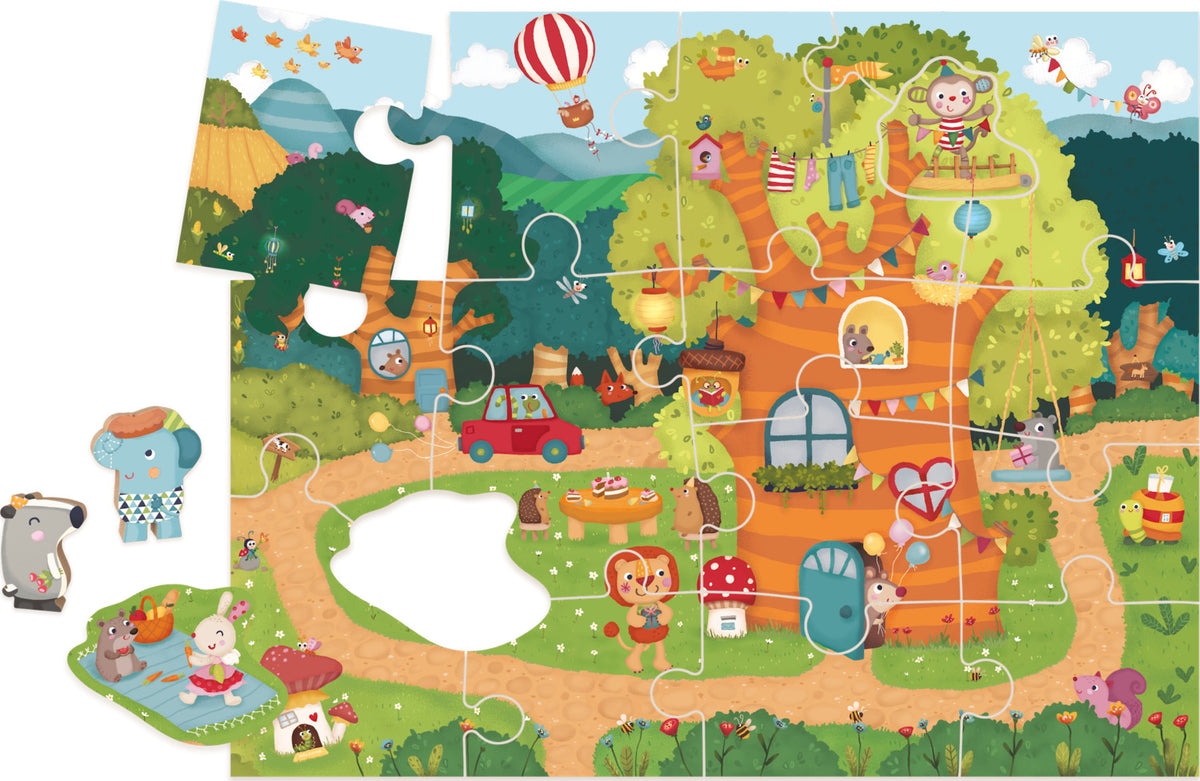 Tree House Garden Party Activity Story Puzzle — Piccolo Mondo Toys