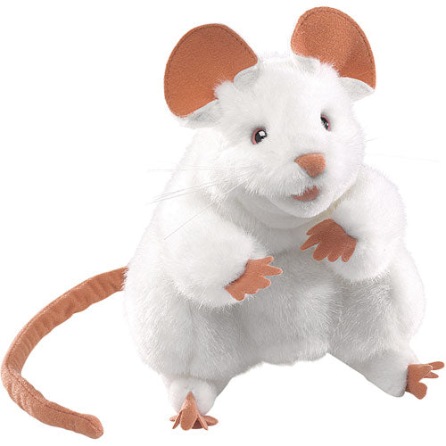 White Mouse Puppet — Piccolo Mondo Toys