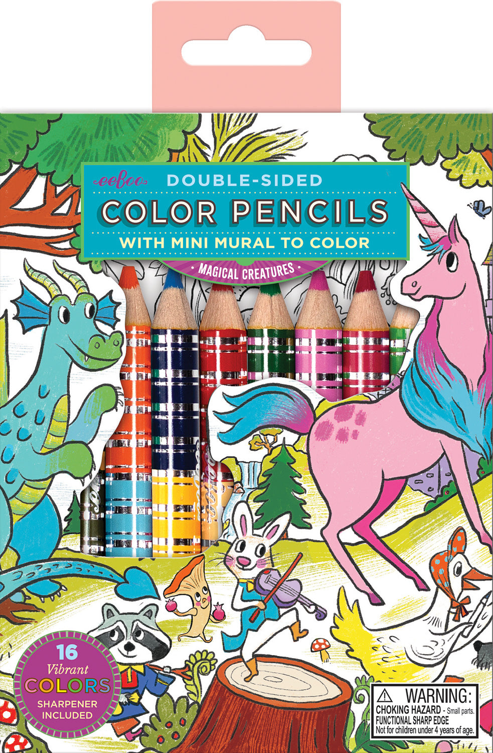 Magical Creatures Double-Sided Colored Pencils with Mini Mural ...