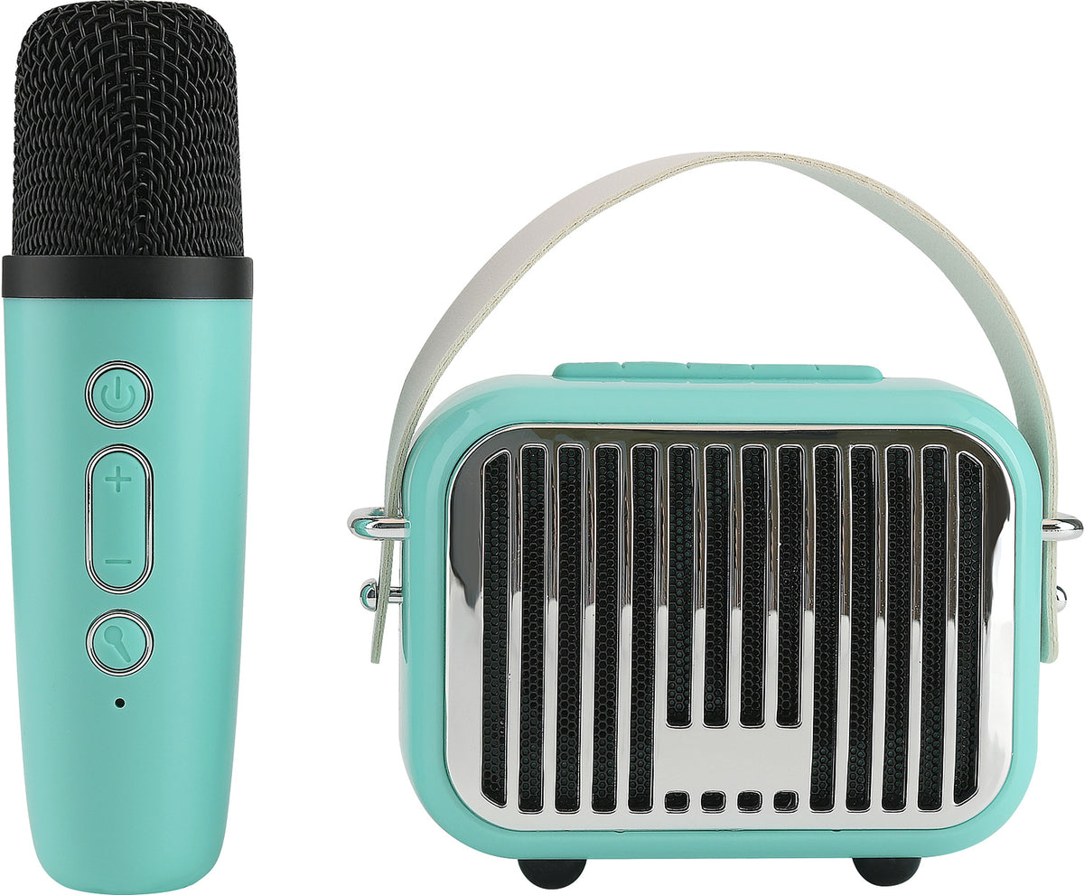 Teal Pocket Karaoke Speaker & Mic Set — Piccolo Mondo Toys